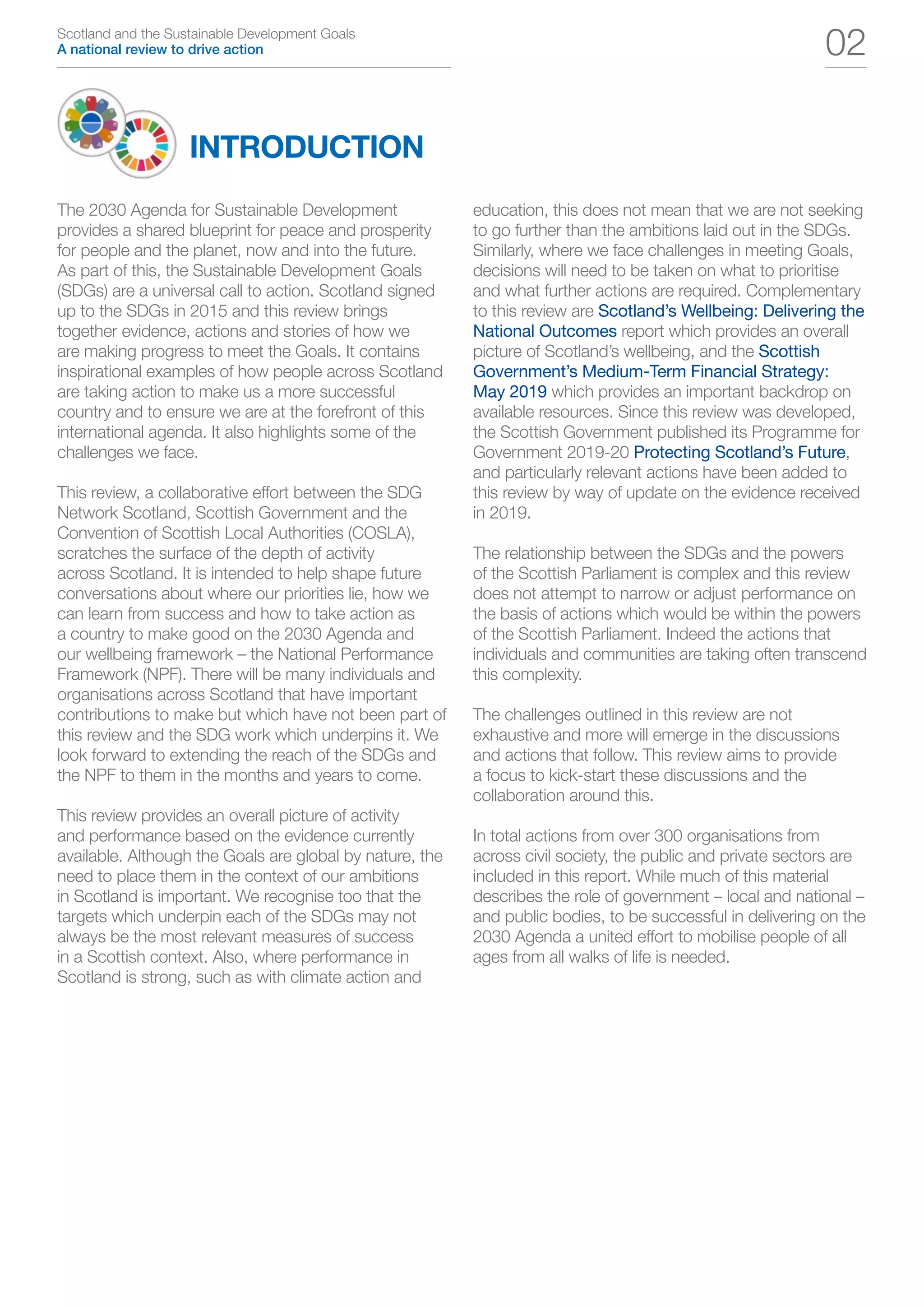 Scotland and the SDGs - a national review to drive action | PDF