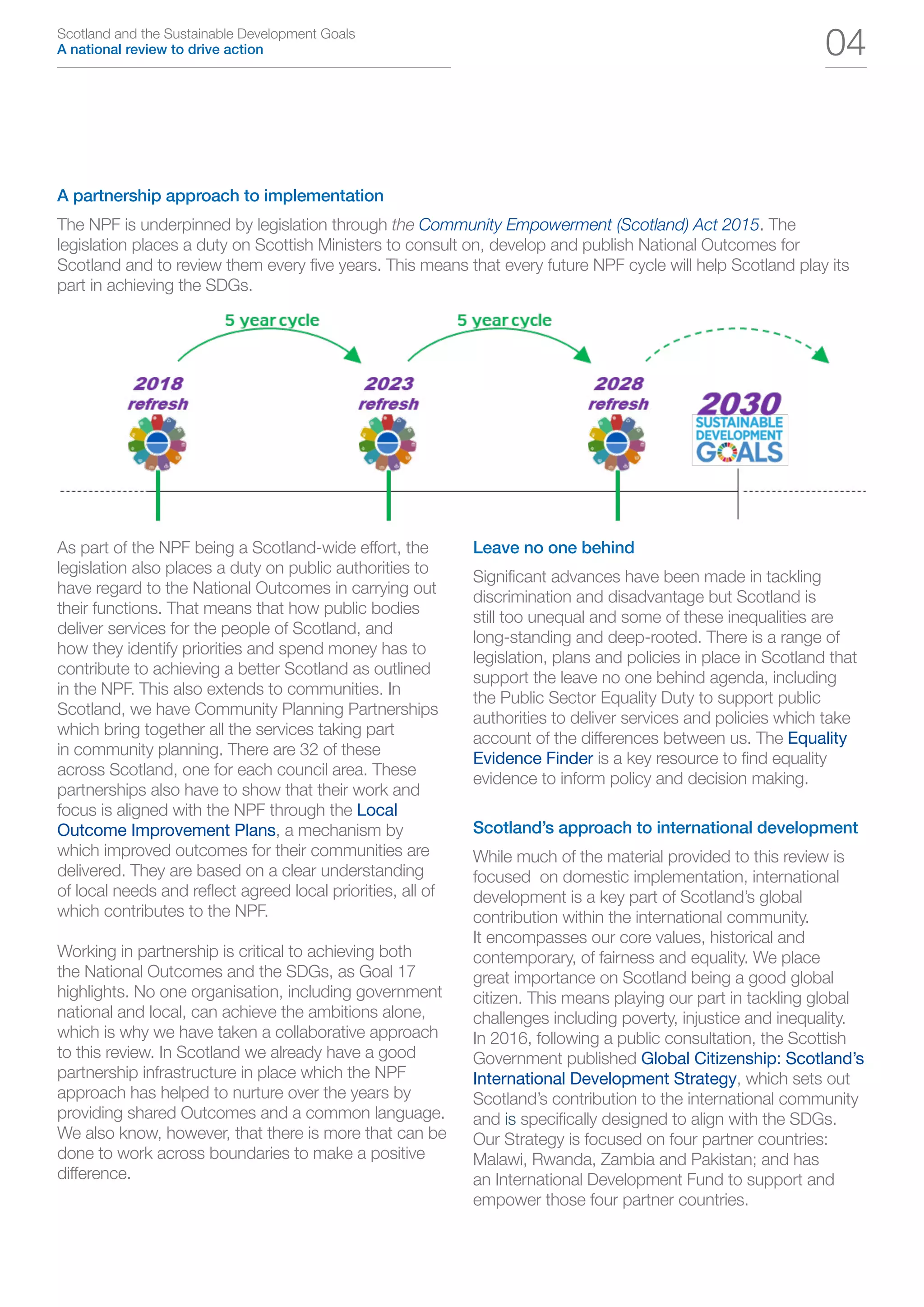 Scotland and the SDGs - a national review to drive action | PDF
