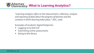 Exploring learning analytics | PPTX | Education industry | Industries
