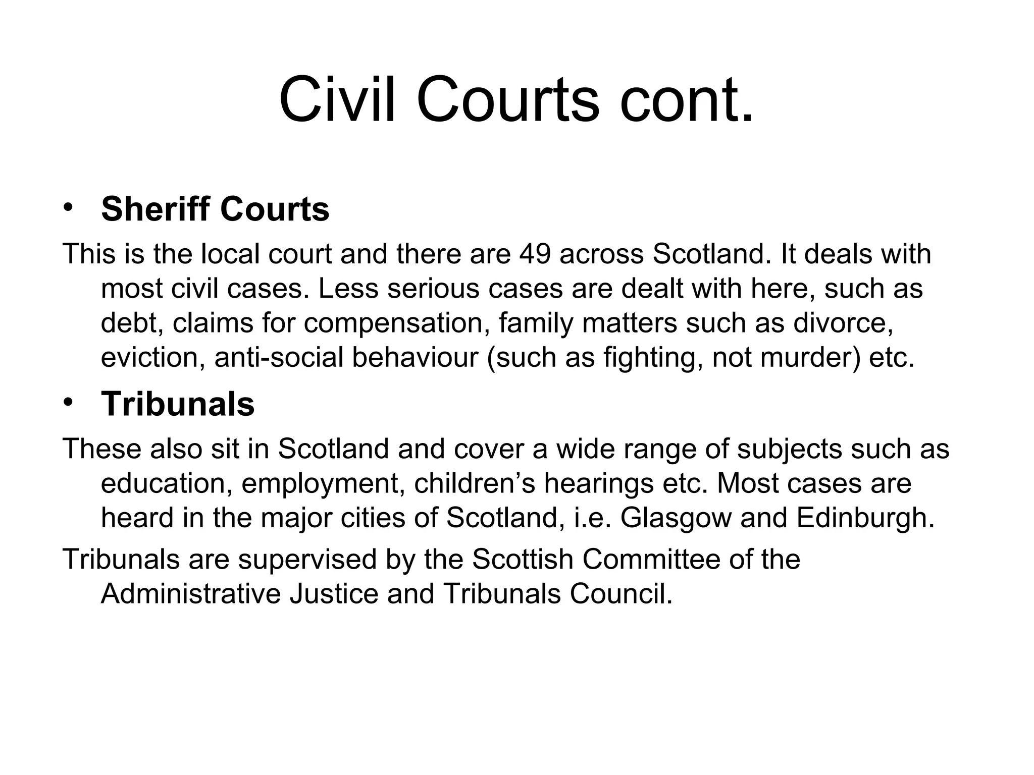 Scotlands Court and Legal System | PPT