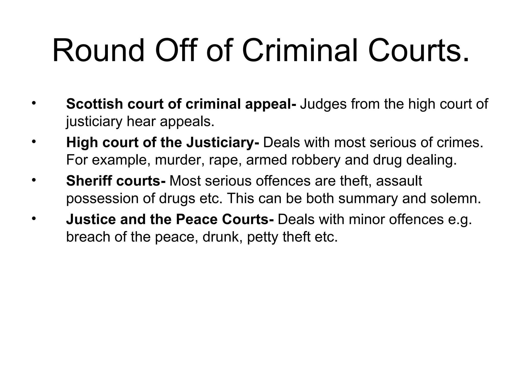 Scotlands Court and Legal System | PPT