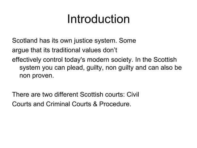 Scotlands Court and Legal System | PPT