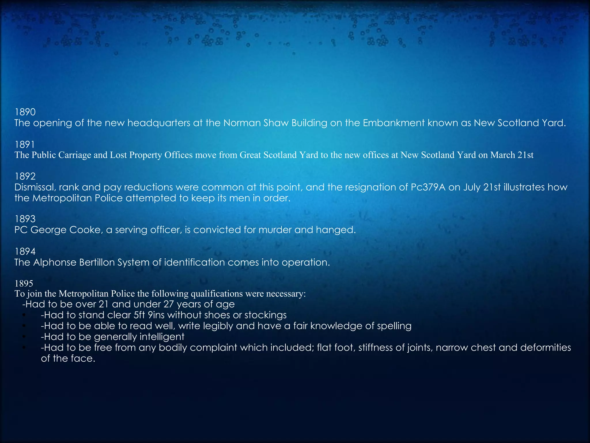 Scotland Yard Timeline | PPT