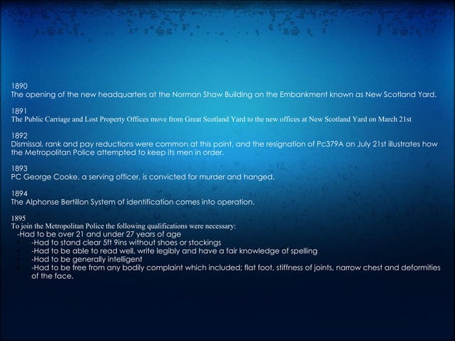 Scotland Yard Timeline | PPT