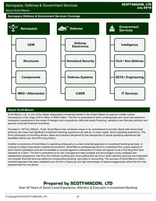 Aerospace, Defense and Government Services Monthly Market Overview | PDF