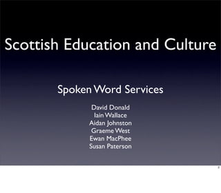 Scottish Education and Culture | PPT