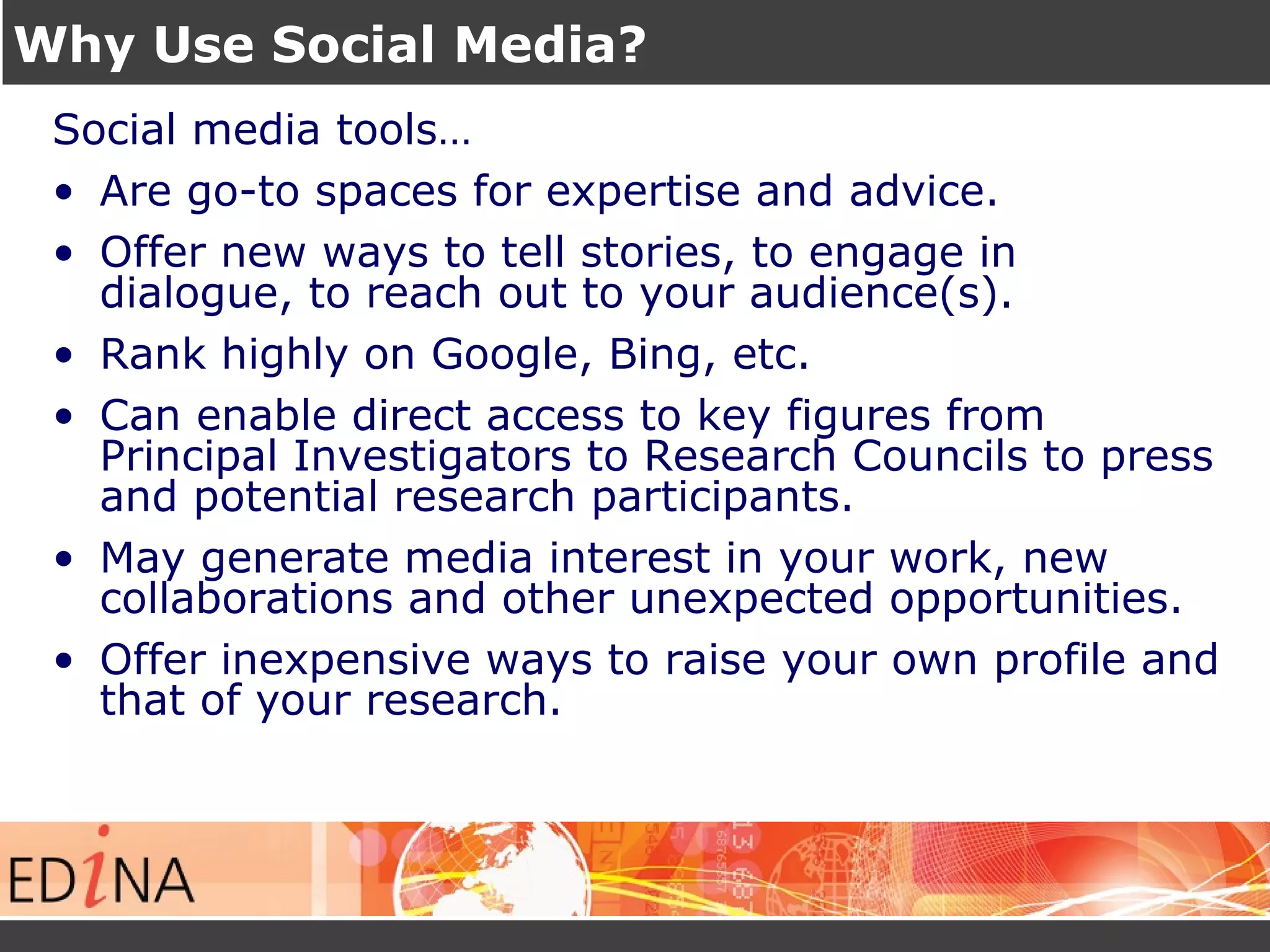 Using Social Media to Communicate Your Research | PPT