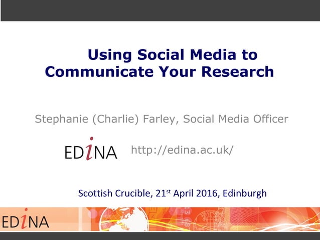 Using Social Media to Communicate Your Research | PPT
