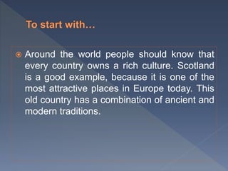 Scottish customs and traditions | PPTX