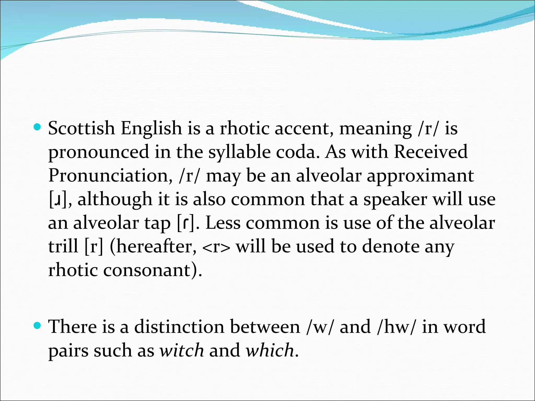 Scottish english accent (1) | PPT