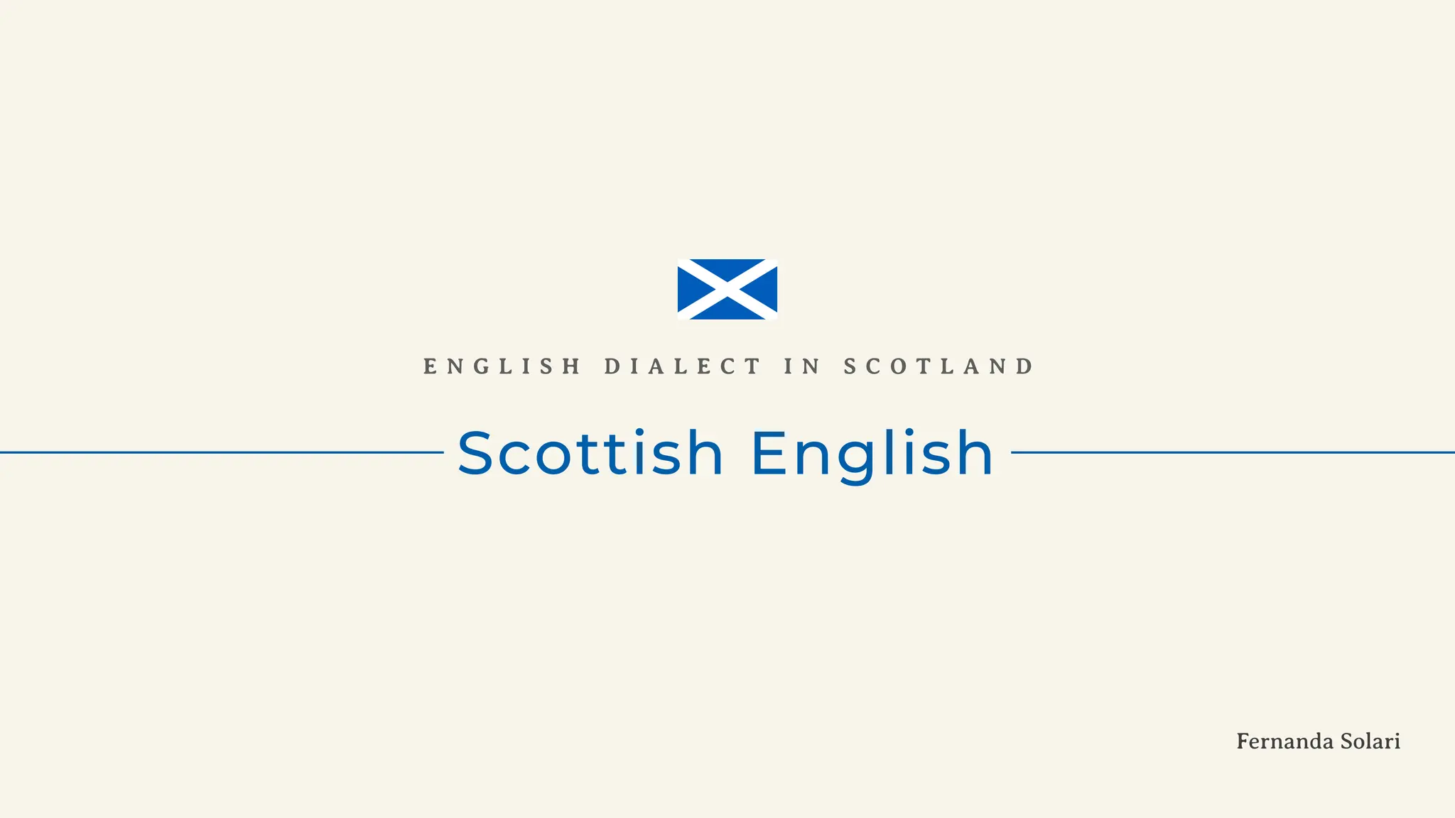 Scottish English Power Point presentation pdf | PPT
