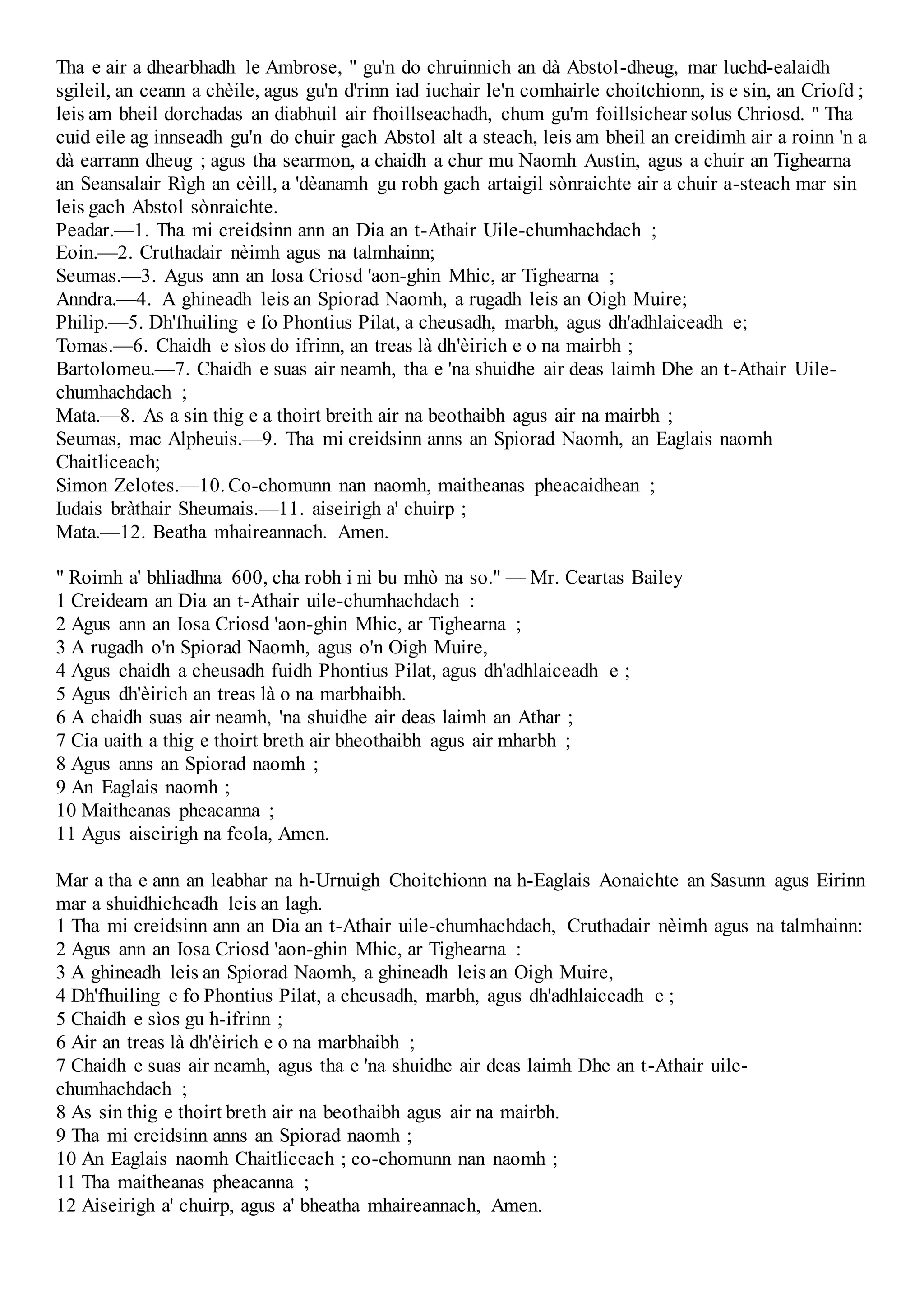 Scottish Gaelic - The Apostles' Creed.pdf