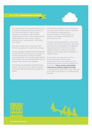 Scottish govt play strategy and action plan | PDF