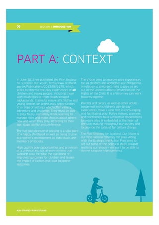 Scottish govt play strategy and action plan | PDF