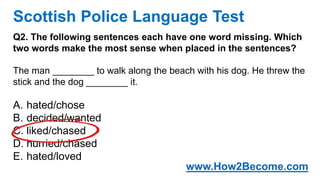 Scottish Police Standard Entrance Test - Language, Numbers and ...