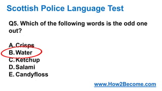 Scottish Police Standard Entrance Test - Language, Numbers and ...