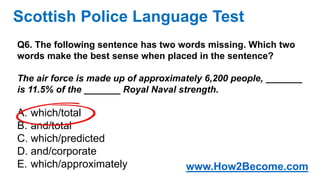 Scottish Police Standard Entrance Test - Language, Numbers and ...