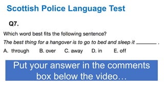 Scottish Police Standard Entrance Test - Language, Numbers and ...