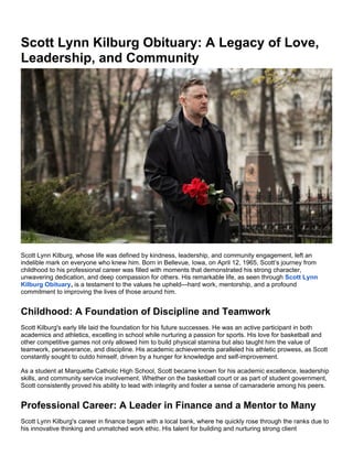 Scott Lynn Kilburg Obituary_ A Legacy of Love, Leadership, and ...