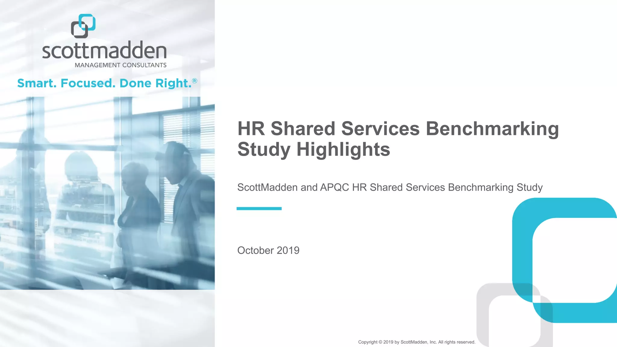 ScottMadden HR Shared Services Benchmarking Study Highlights 2019 | PPT