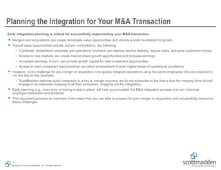Jumpstarting the M&A Integration Process | PPT
