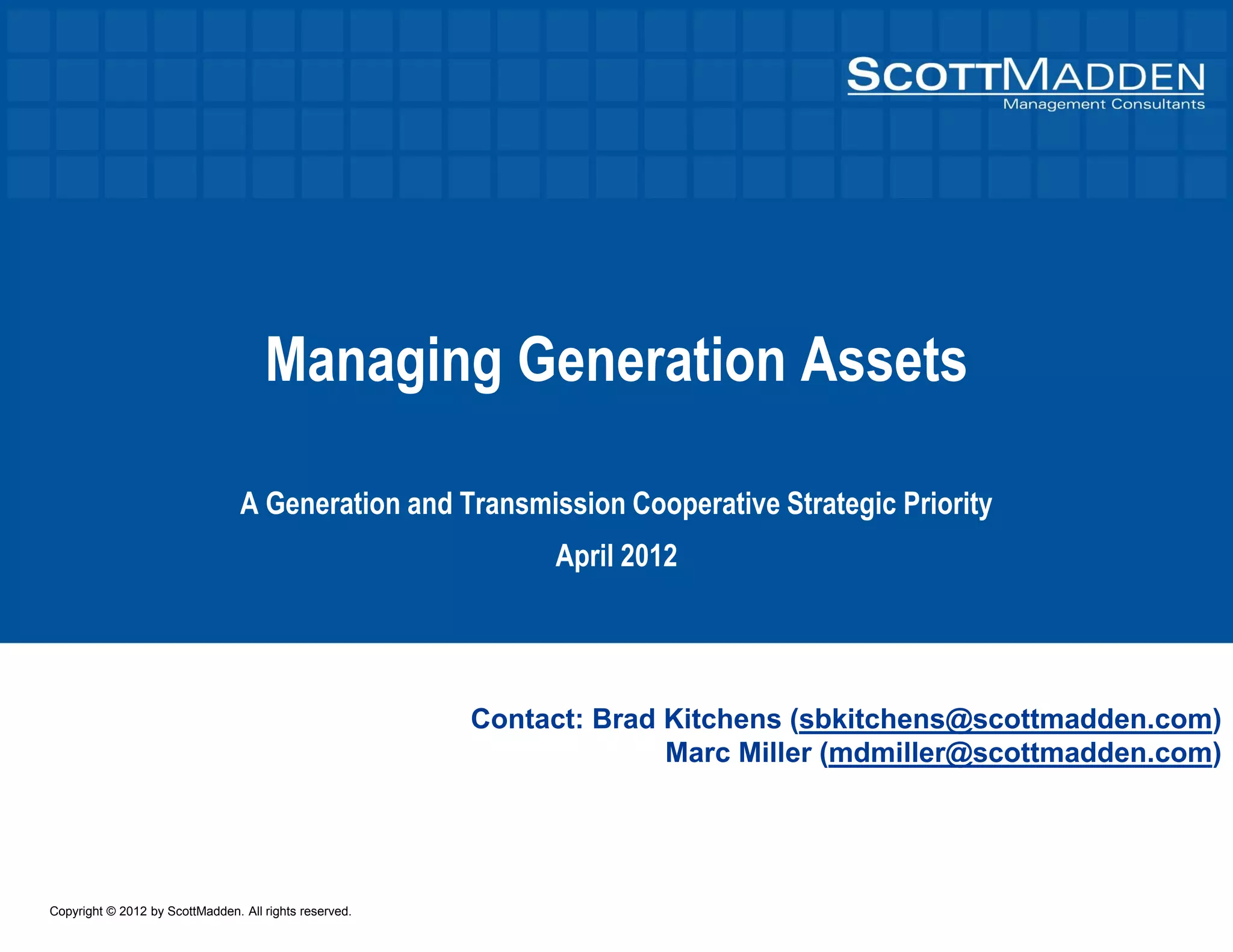 Managing Generation Assets | PPT