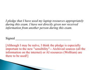 Scott morris's open computer chem test annotated | PPT