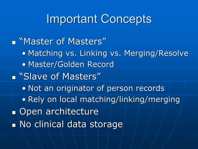 Utah's Statewide Master Person Index for Healthcare | PPT