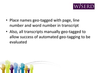 Mapping interview transcript records: theoretical, technical and cartographic challenges - Dr ...