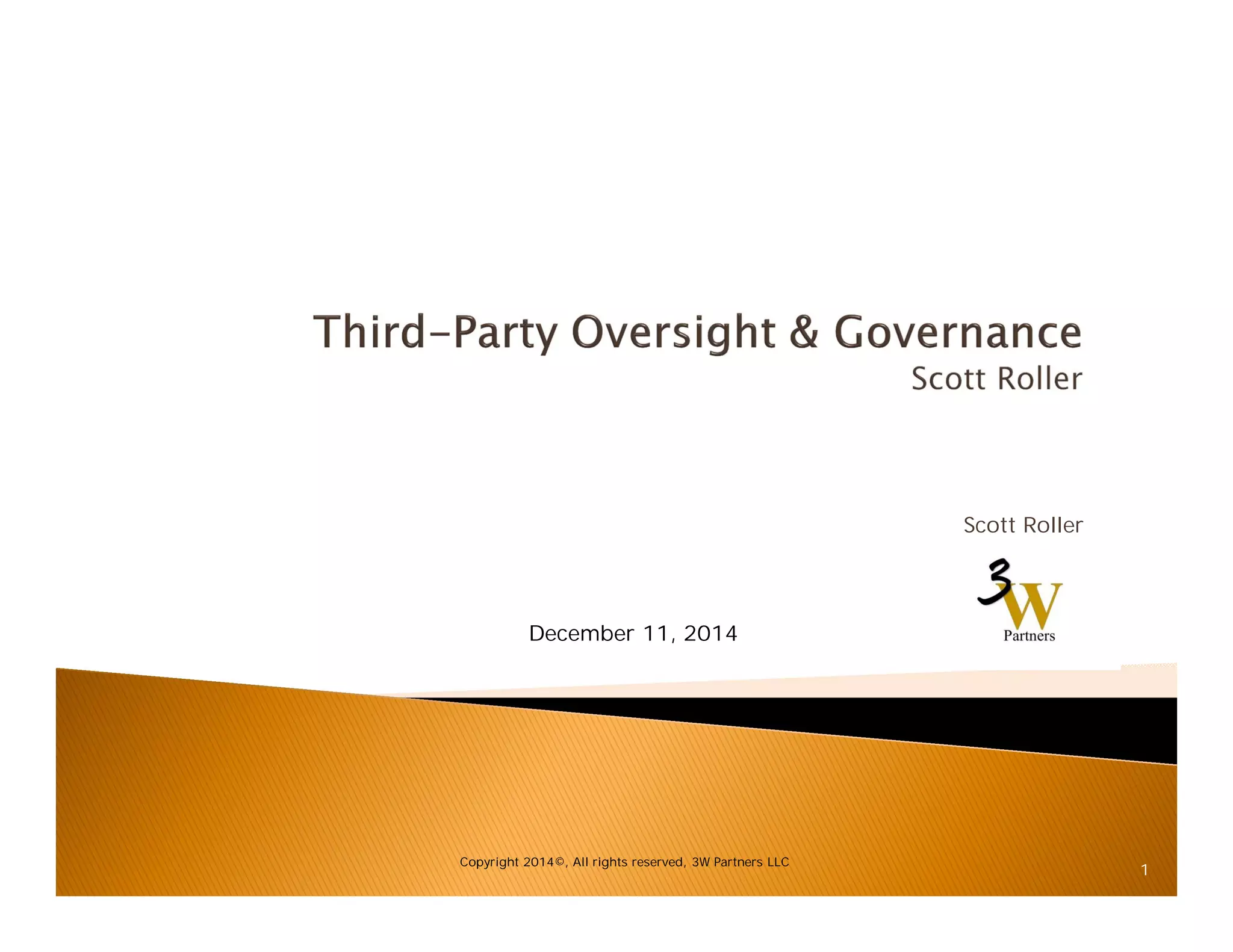 Third-Party Oversight & Governance | PDF