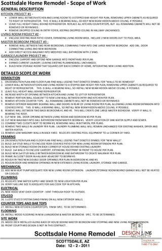 Home Remodel Concept/Cost Estimate Pkg | PDF
