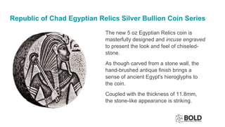 Scottsdale Mint - Republic of Chad Egyptian Relics Silver bullion coin ...
