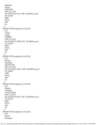 Scott sql script as per exercise1 | PDF