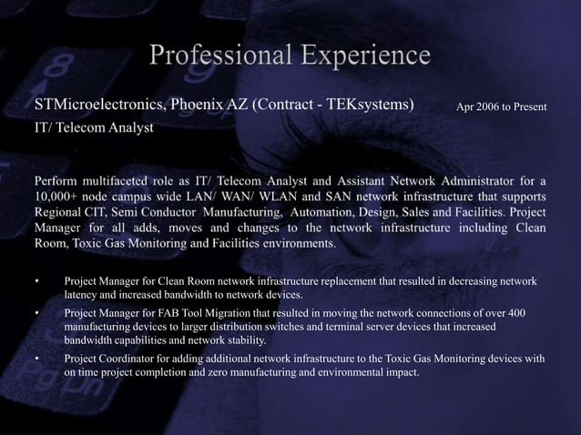 Scotts Resume | PPSX