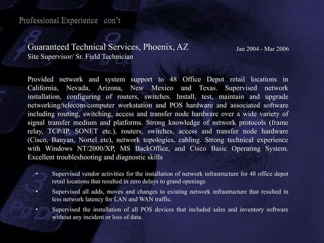 Scotts Resume | PPSX