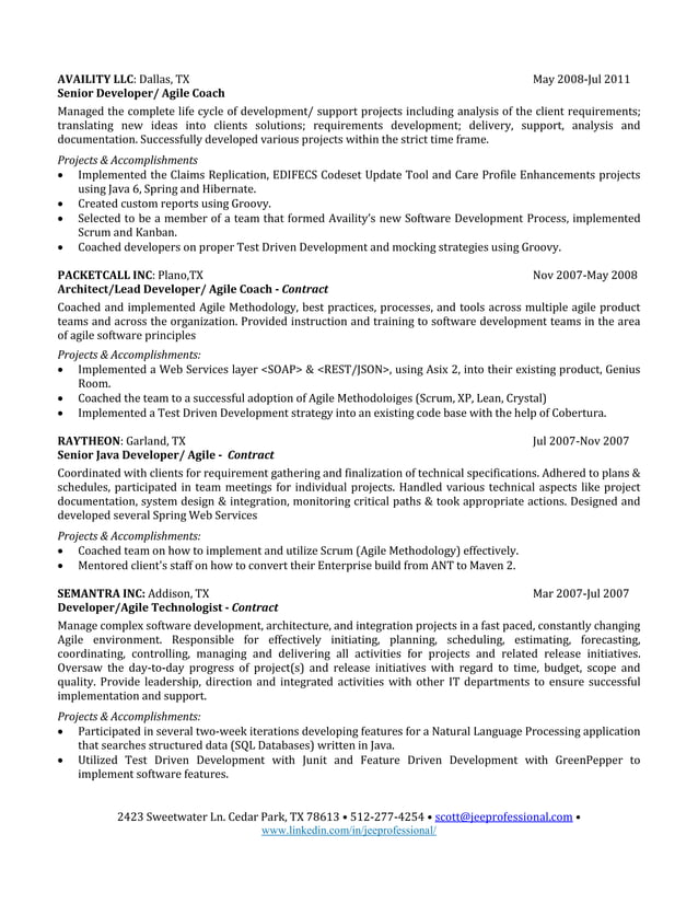 Scott Allen Williams Résumé - Senior Java Software Developer - Agile Technologist - 6-10-2014 | PDF