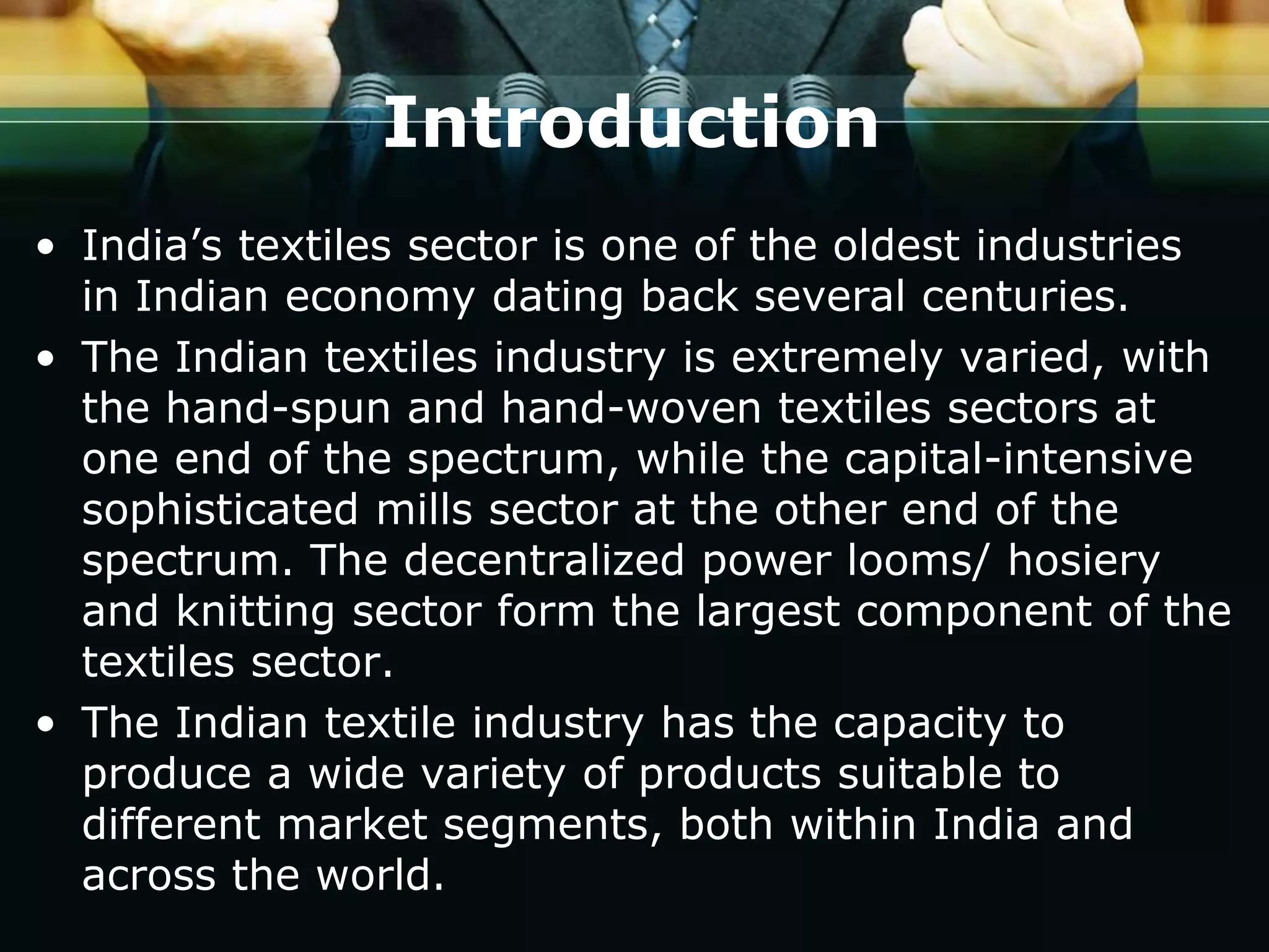GOVERNMENT POLICIES FOR TEXTILE INDUSTRY | PPTX