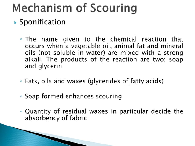 Scouring process in textile processing | PDF