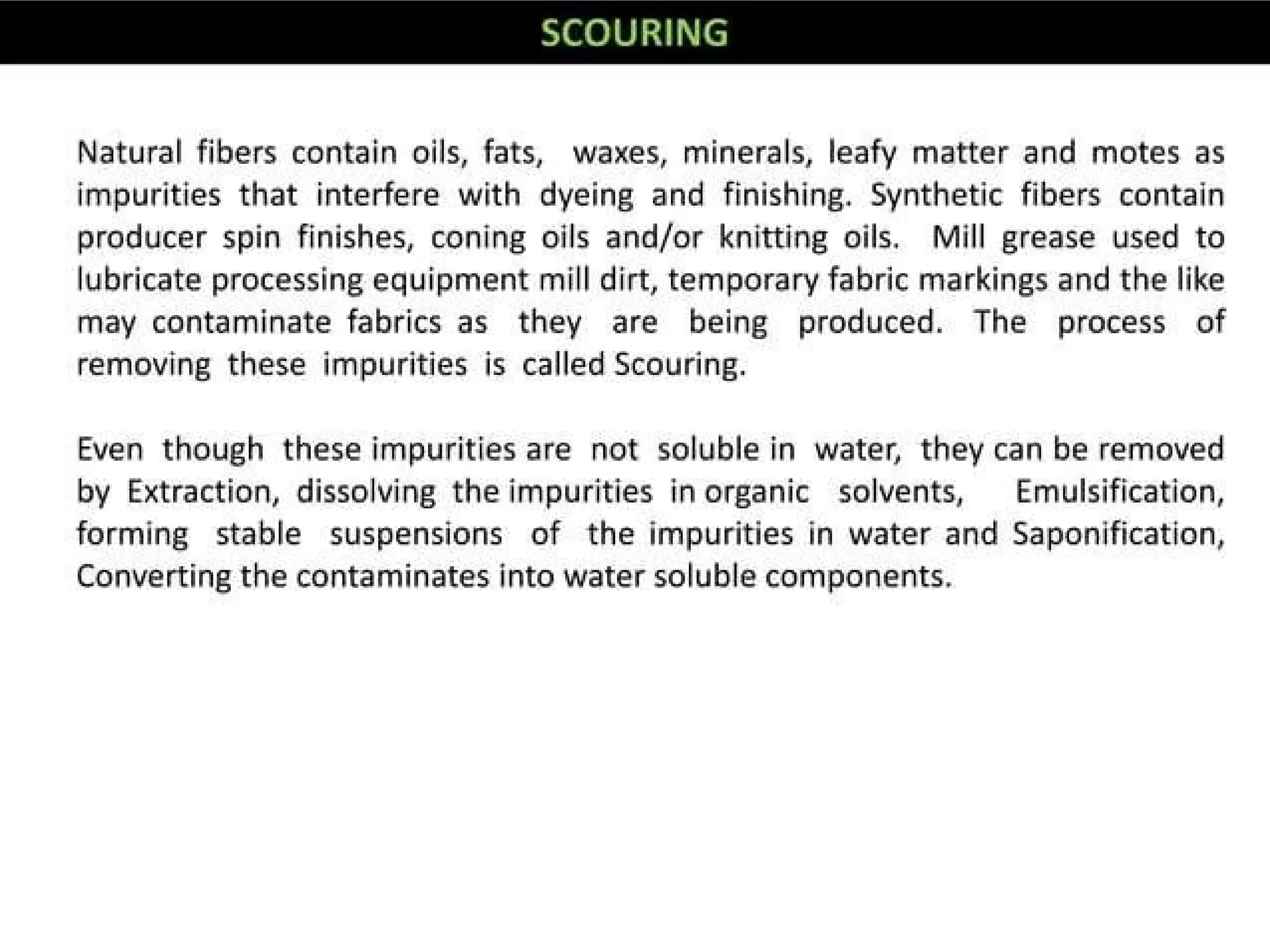 scouring.pptx .Full process of scouring. | PPTX