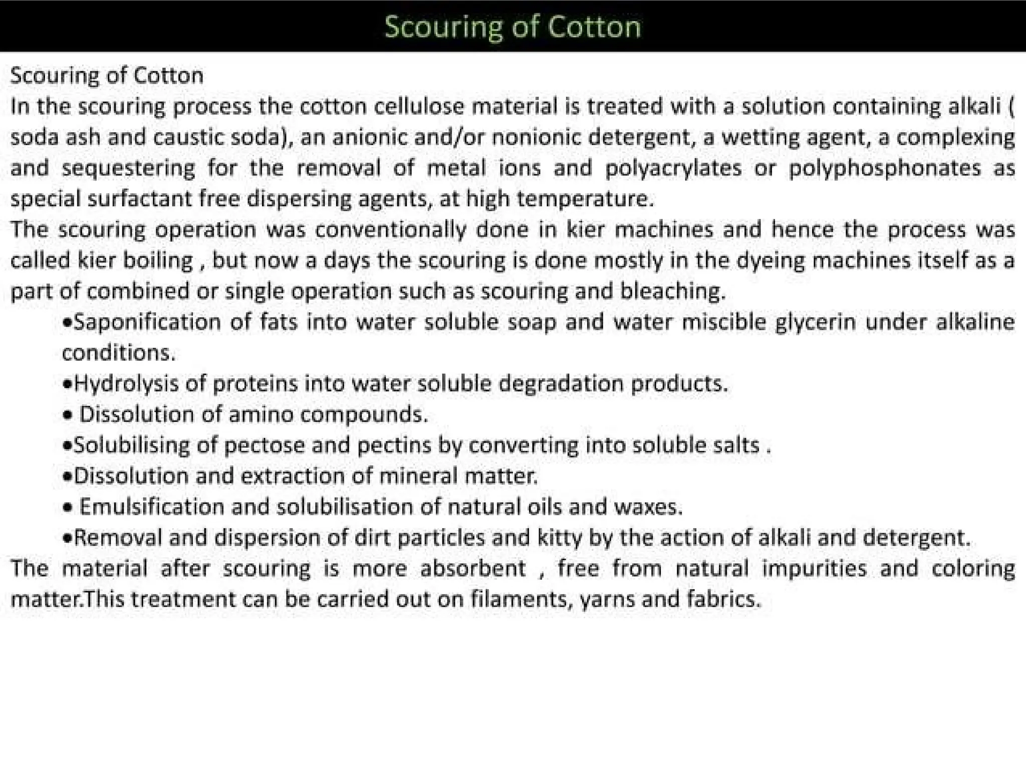 scouring.pptx .Full process of scouring. | PPTX