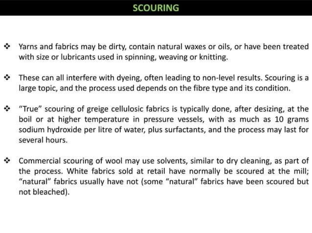 scouring.pptx .Full process of scouring. | PPTX