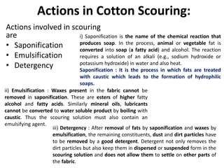 Scouring of cotton and wool fabric with effective scouring method | PPTX