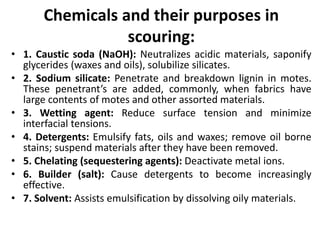 Scouring of cotton and wool fabric with effective scouring method | PPTX
