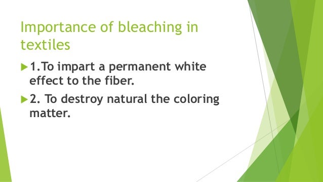 Scouring and bleaching in textiles