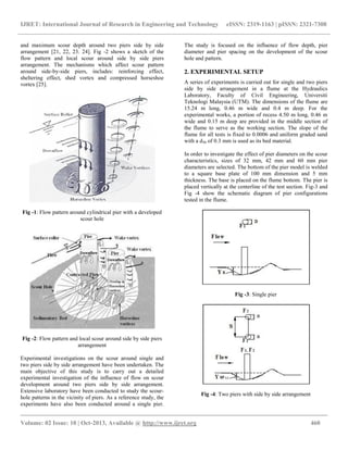 Scour investigation around single and two piers sidebyside arrangement | PDF