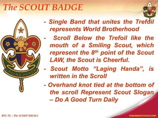 Scout-ideals and character development and learning new skills | PPTX