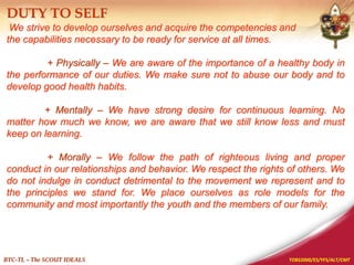 Scout-ideals and character development and learning new skills | PPTX