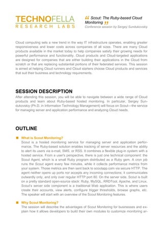 Scout: The Ruby-based Cloud Monitoring | PDF