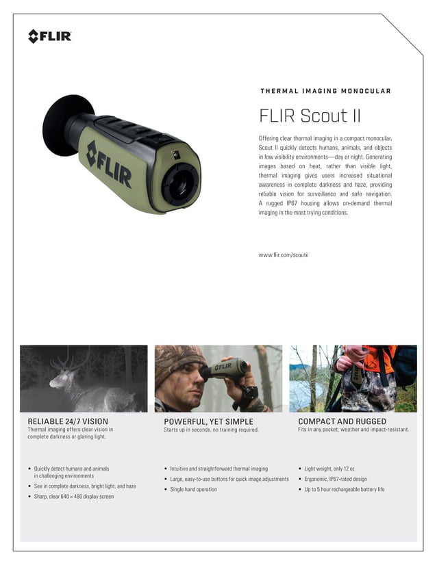 Datasheet | Flir Scout II | Optics Trade | PDF