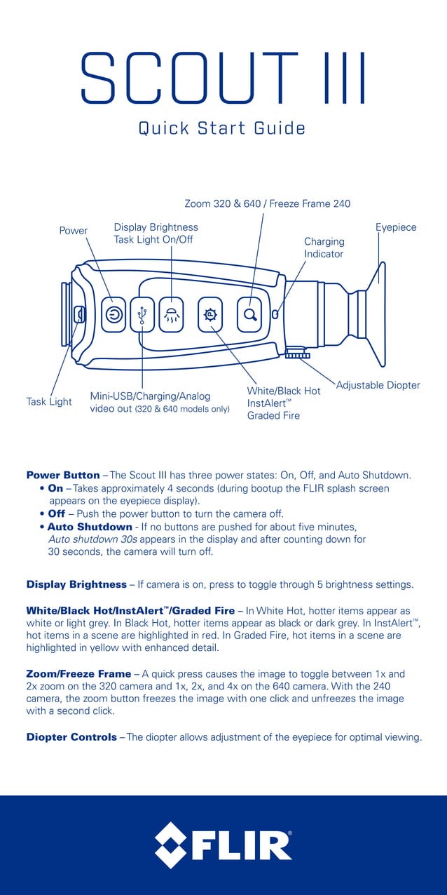 Quickstart Guide | Flir Scout III | Optics Trade | PDF